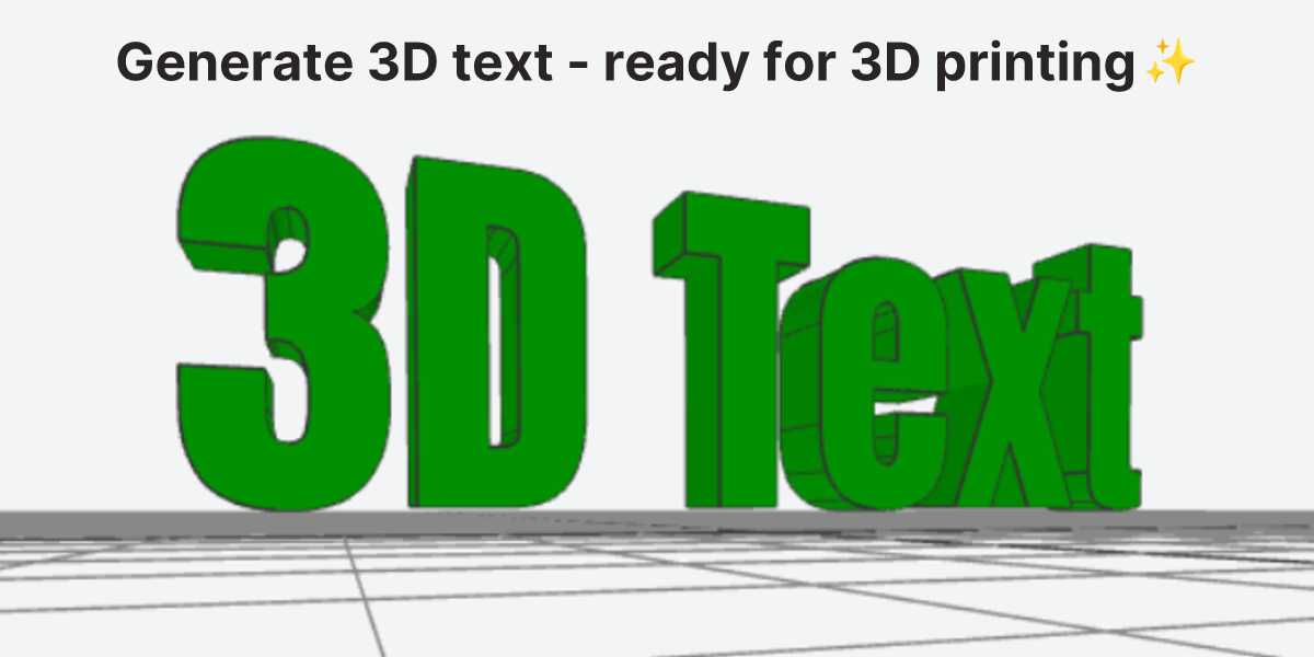 3D Text generator